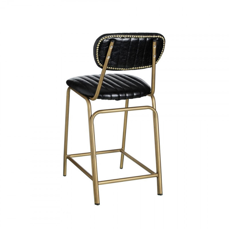 Venta de taburetes de estilo vintage negros y dorados.